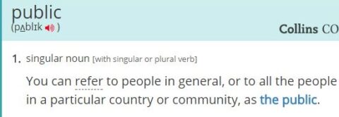 Public is or public are? | Emphasis